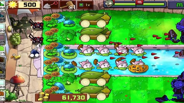 Прохожу "Бесконечное выживание" в PVZ 1 № 2