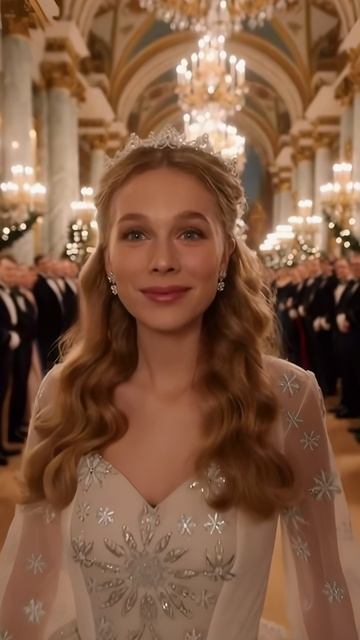 Выход принцессы на рождественский бал! 👑✨ Один кадр — вся магия