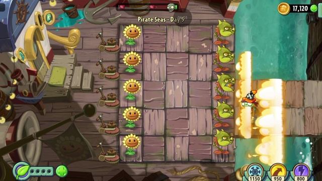 Прохожу Пиратское море уровни 4-6 в PVZ 2