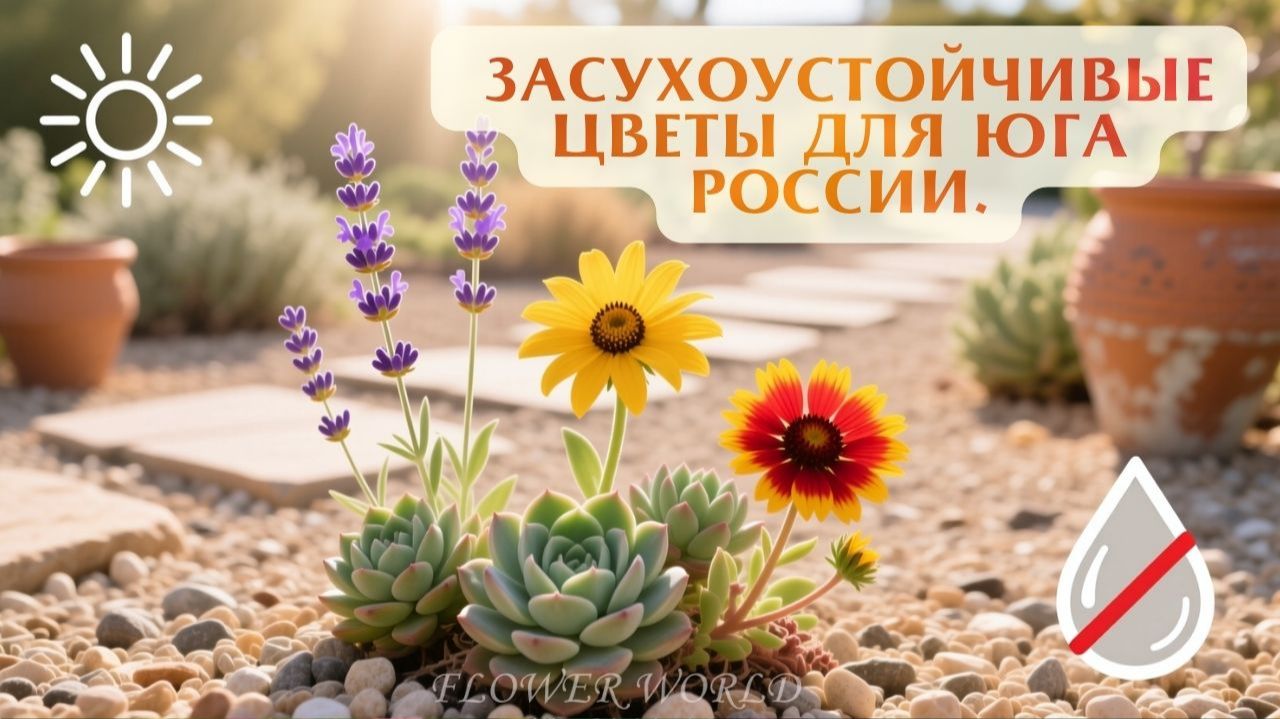 Засухоустойчивые цветы для юга России.💐