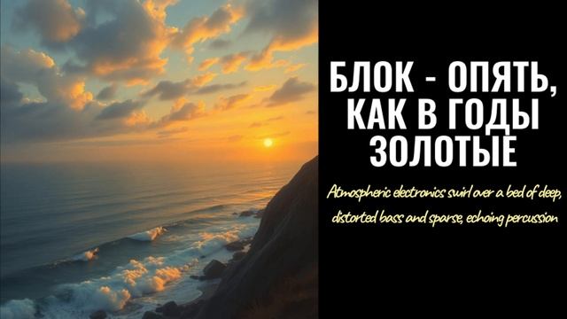 Блок - Опять как в годы золотые (Atmospheric electronics swirl over a bed of deep, distorted bass)