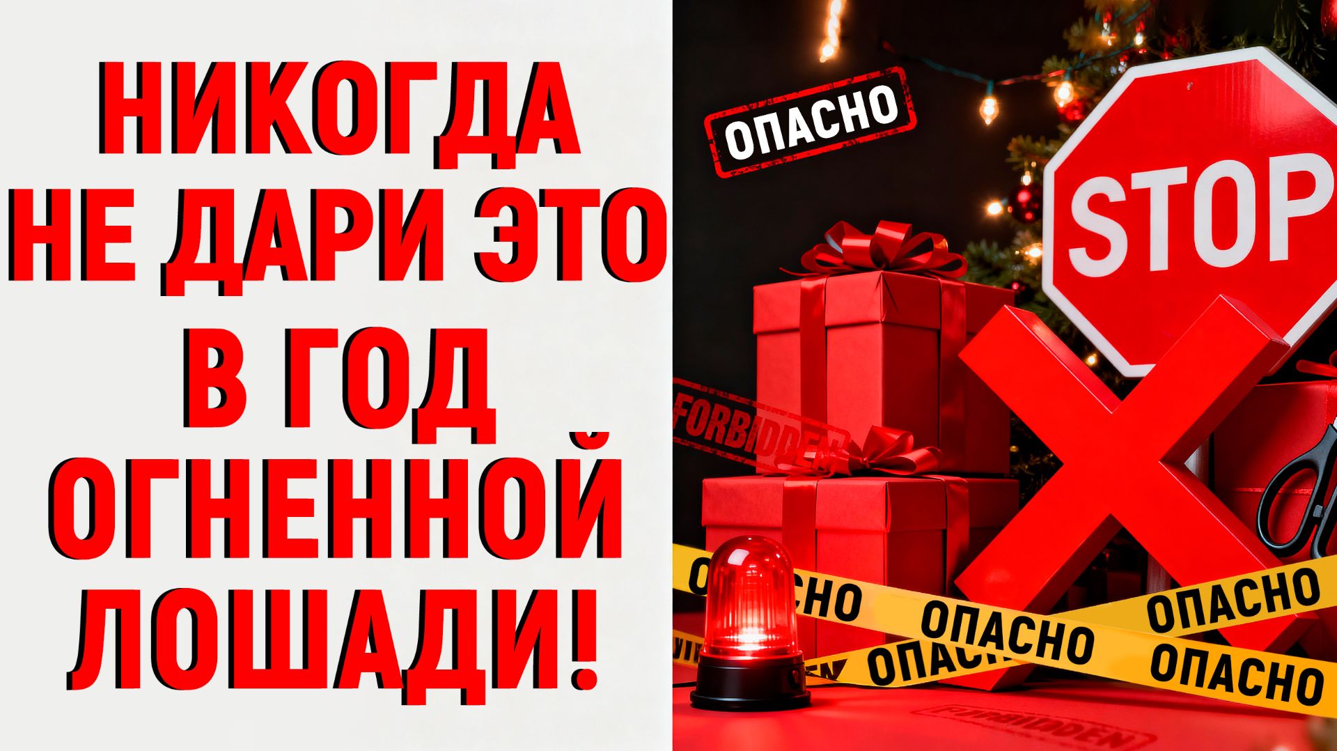 ЧТО НЕЛЬЗЯ ДАРИТЬ на Новый год 2026: год Красной Огненной Лошади не прощает ошибок!