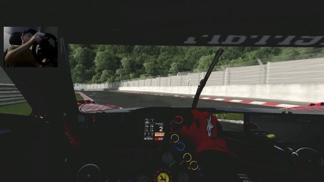 Мой первый заезд на Ferrari 296 GT3 Nürburgring Nordschleife версия выносливость - онборд камера