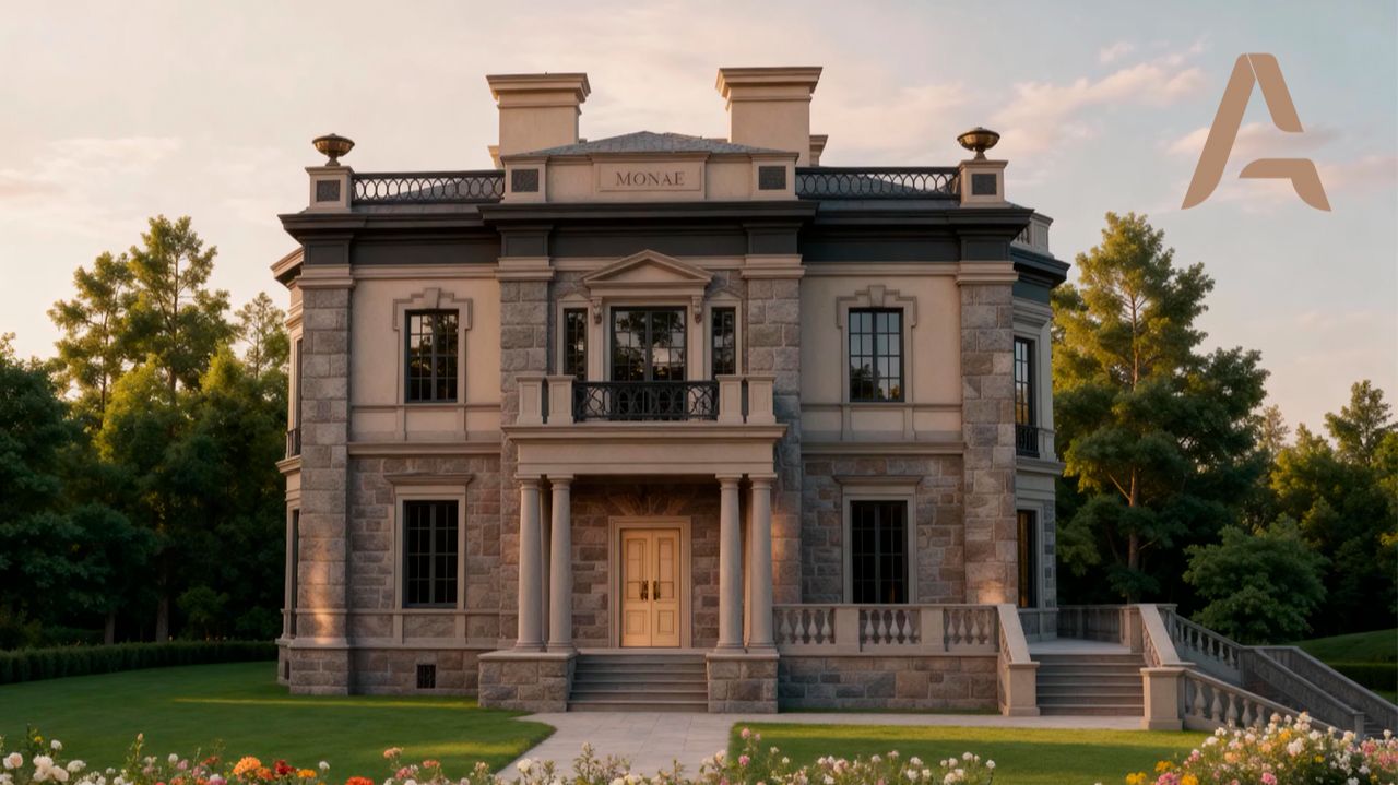 Потрясающий особняк для загородной жизни. Проект особняка с гаражом, сауной и тренажерным залом