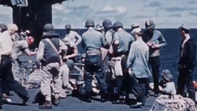 Flight Deck Ops USS Cape Gloucester CVE-109 early June 1945