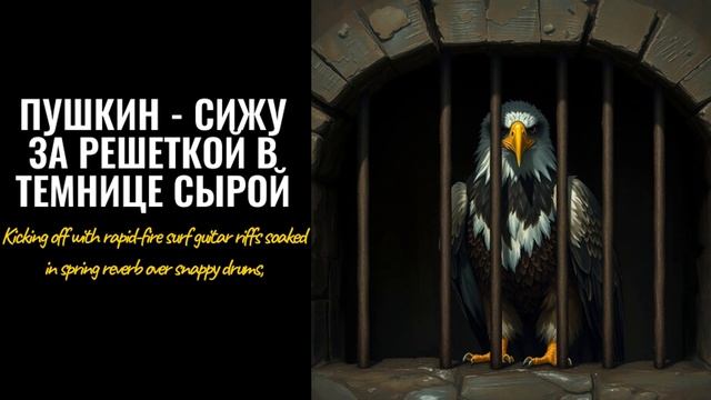 Пушкин   Сижу за решеткой (Kicking off with rapid-fire surf guitar riffs soaked in spring reverb)