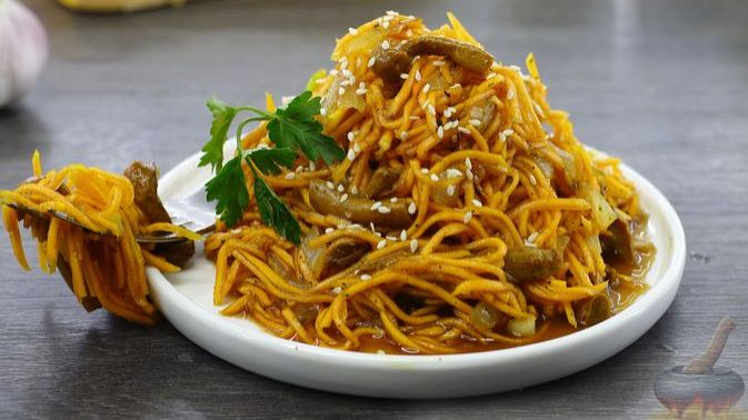 Для любого праздника. САЛАТ ИЗ ТЫКВЫ С ГРИБАМИ, ПО-КОРЕЙСКИ