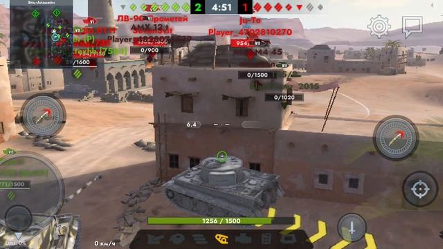 Мой второй бой на тигре 1 в Tanks Blitz!