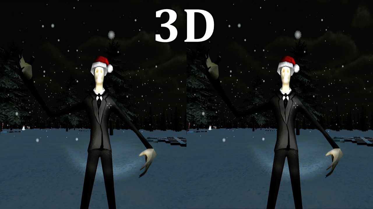 Slenderman Xmas  3D VR video SBS