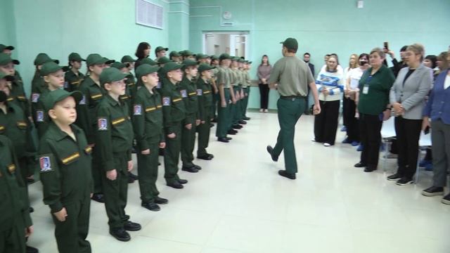 Посвящение учащихся Троицкой СОШ № 5 и Талицкой СОШ № 1 в кадеты военно-инженерных классов.