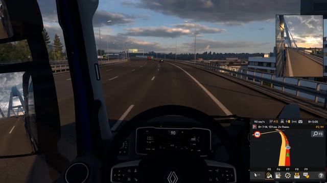 Euro Truck Simulator 2 Рейс СПБ Луга, на электрическом грузовике  # 5