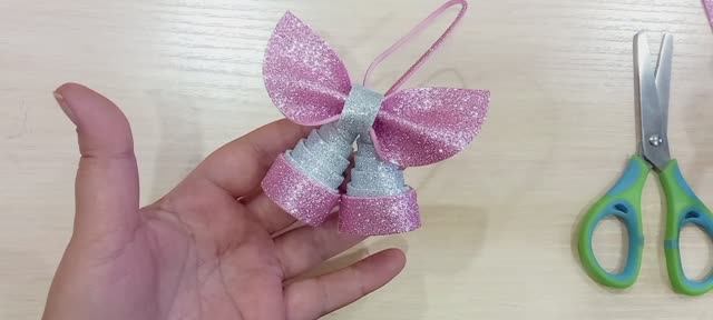 Елочная игрушка колокольчики из фоамирана.  МК колокольчики