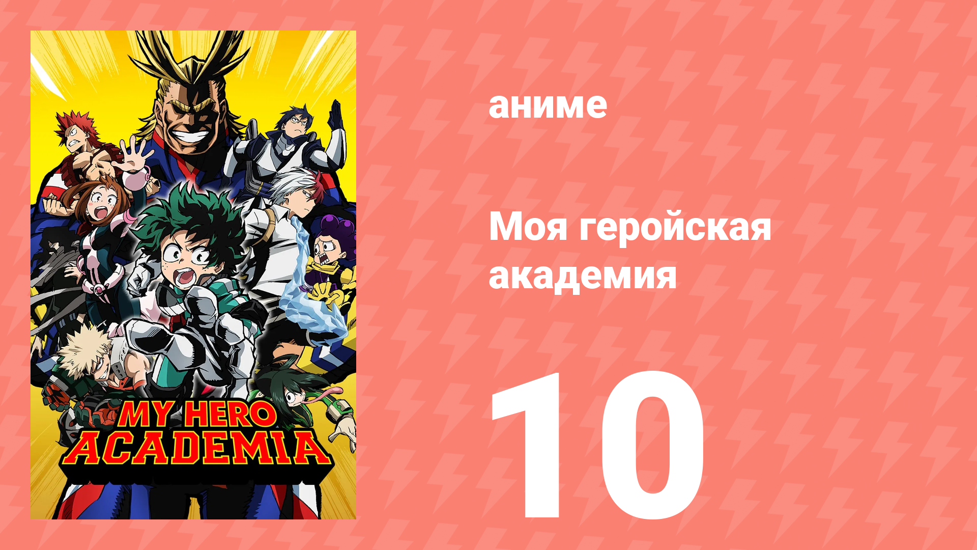 Моя геройская академия 1 сезон 10 серия (аниме-сериал, 2016)