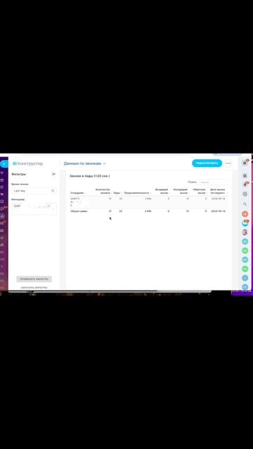 Bi Отчет количество лидов / сделок по эффективным звонкам Битрикс24