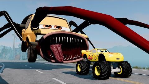 Мультики тачки Эпический побег из Молний Маккуина-Пожирателя, Маккуина-Драконожа, Мэтропожирателя