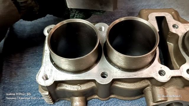 Шлифовка - проверка плоскости ГБЦ и Блока цилиндров рядной четвёрки от мотоцикла.