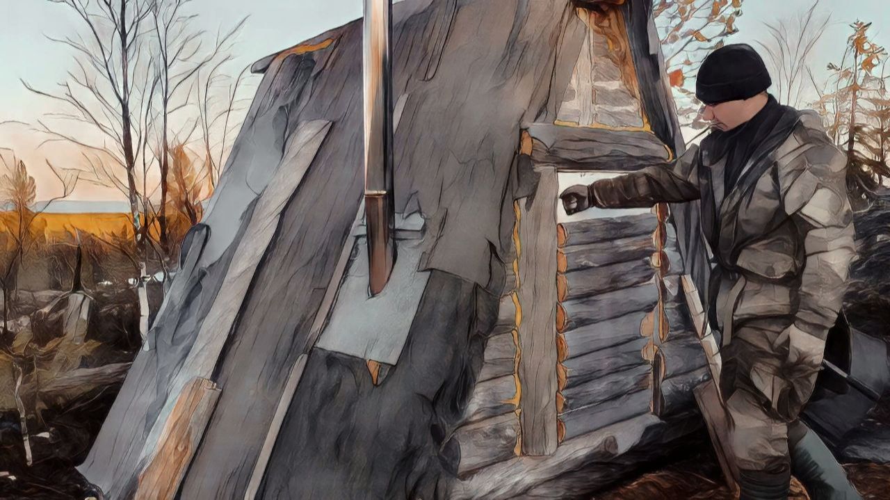 Изба на горе у моря - В тайгу на мотобуксировщике