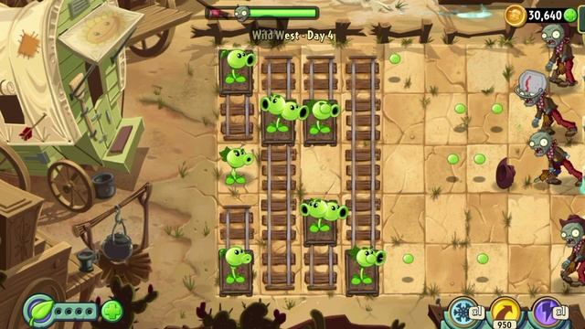 Прохожу Дикий запад уровни 1-7 в PVZ 2