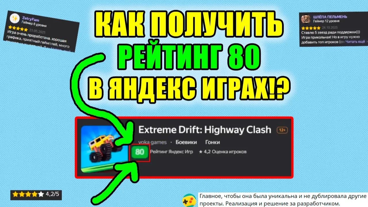 КАК ПОЛУЧИТЬ РЕЙТИНГ 80 В ЯНДЕКС ИГРАХ!? ЗАРАБОТОК НА ЧУЖИХ ИГРАХ #2