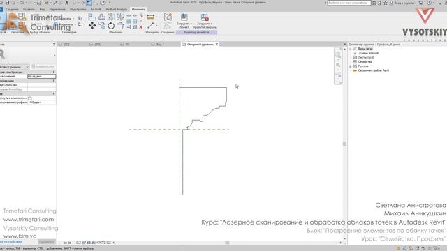 [Курс «Лазерное сканирование и ОТ в Revit»] Семейства. Профиль