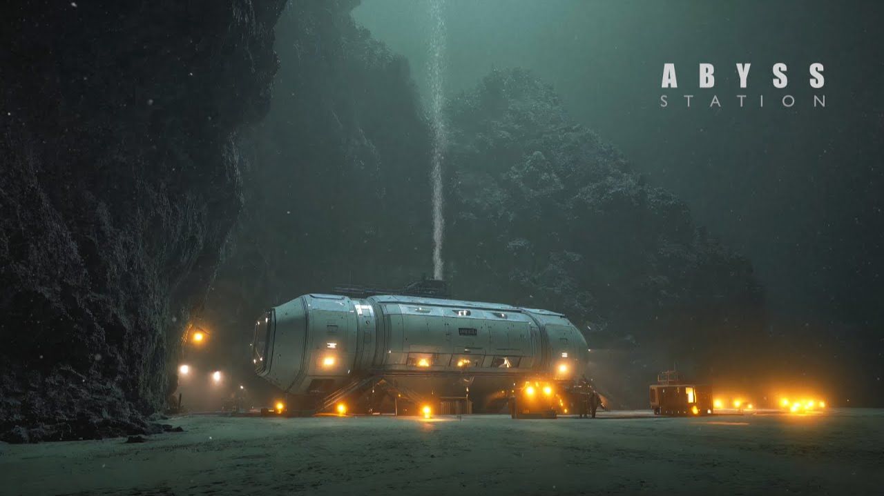 Into the Abyss Underwater Sci‑Fi Outpost - Atmospheric Ambient Music 4K