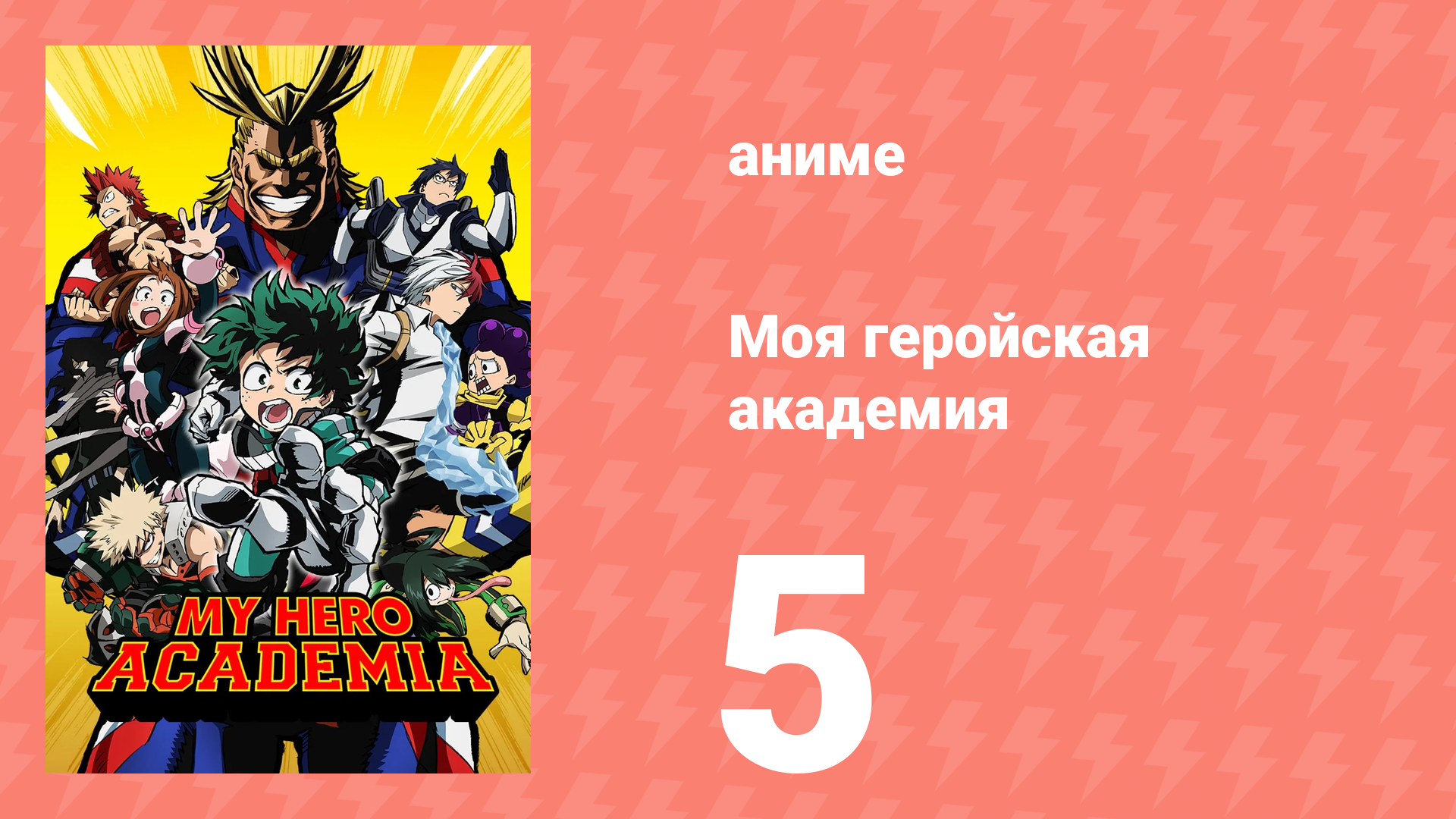 Моя геройская академия 1 сезон 5 серия (аниме-сериал, 2016)
