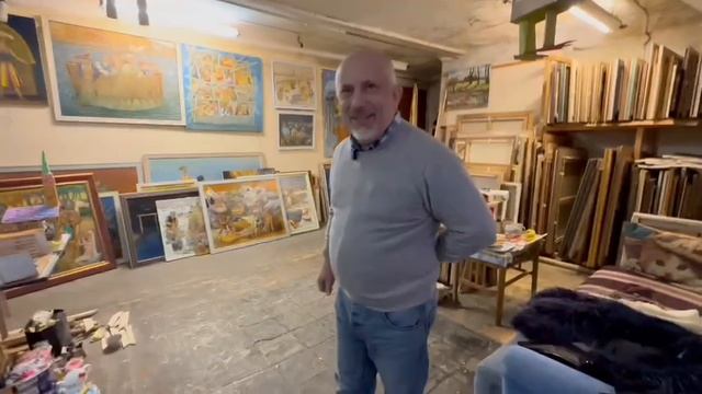 В мастерской художника Евгения Юрьевича Титова