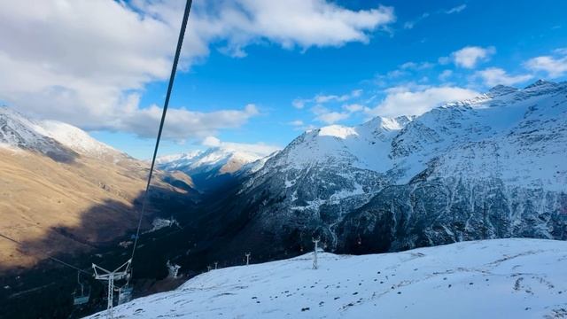 Кресельная канатка на Чегете 2800м