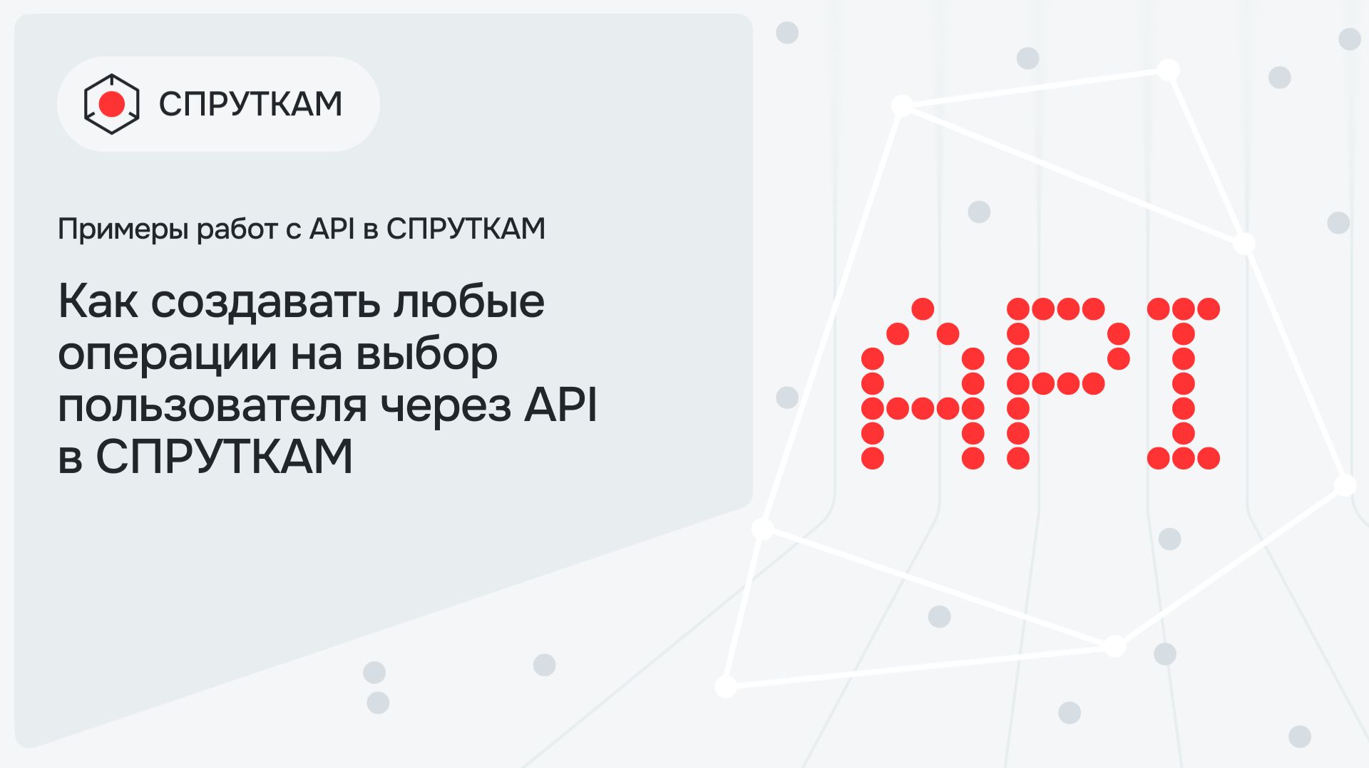 Как создавать любые операции на выбор пользователя через API в СПРУТКАМ