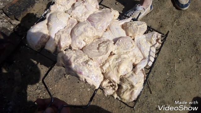 Маринуем курицу. Готовим на углях