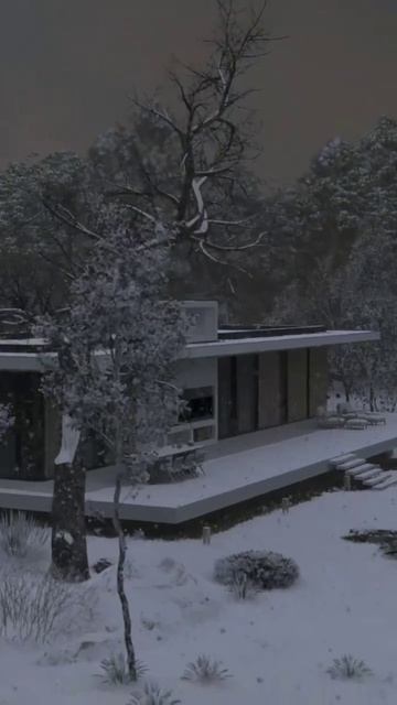 Проект одноэтажного дома с плоской кровлей в современном стиле. Дом павильон. #архитектура #артпро