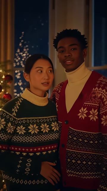 Они просто позировали у ёлки... Что заставило их обернуться 😮