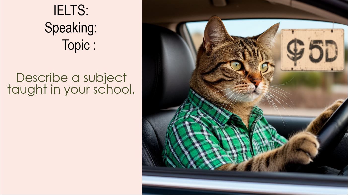 IELTS # 12: Describe a subject taught in your school / Describe a party you have attended.