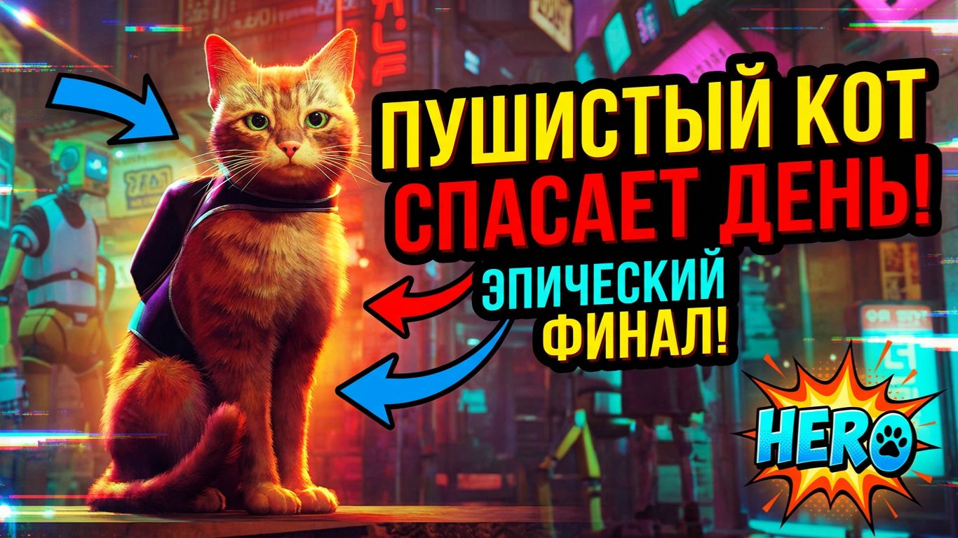 Stray от начала до конца — смех, квесты и кот!