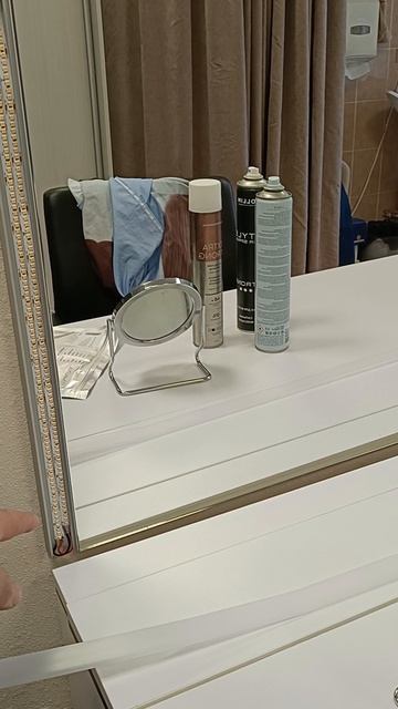 Подключение подсветки в гримерке студии новостей Россия Урал. Зеркало с лентой LED.Часть 1