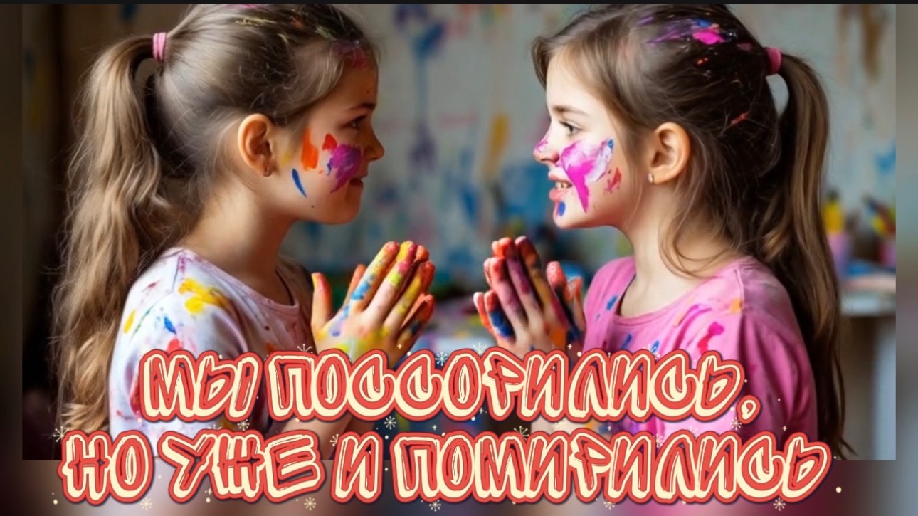 Мы поссорились, но уже и помирились. Детская песня
