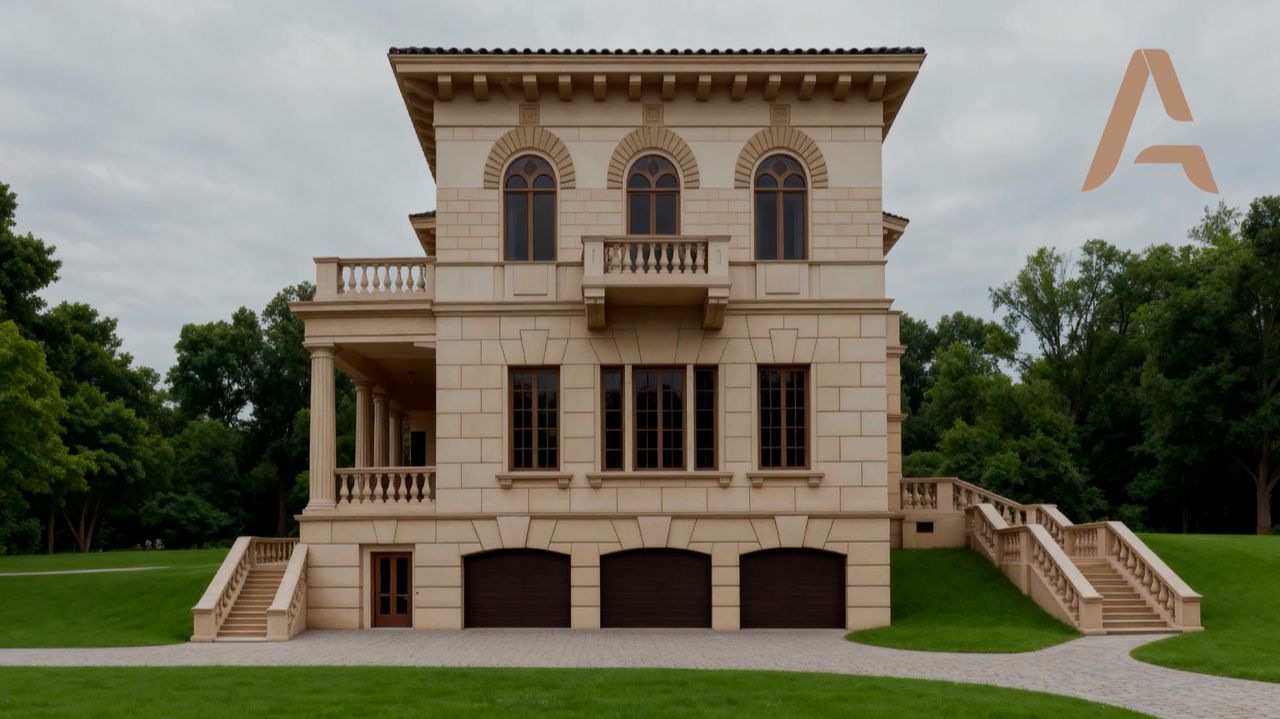 Безупречный особняк с уютной планировкой. Проект особняка с турецкой баней и домашним кинотеатром