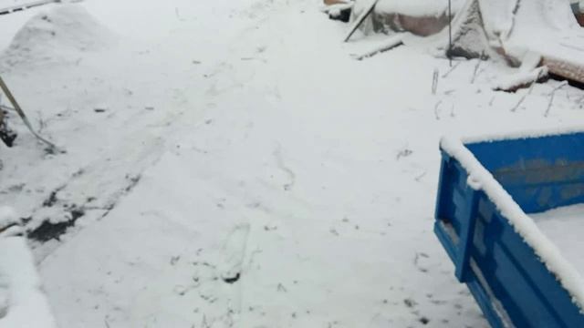 И у нас снег выпал - Жизнь в деревне.