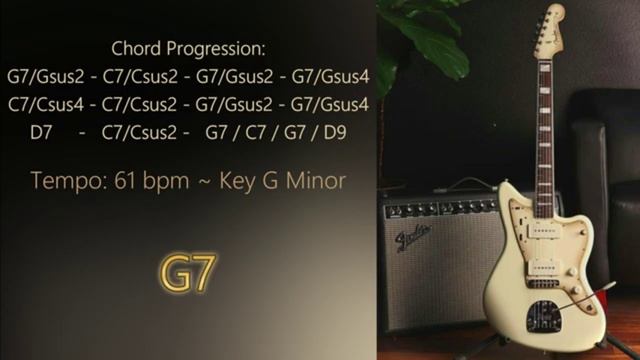 Slow Blues Guitar Backing Track in Gm