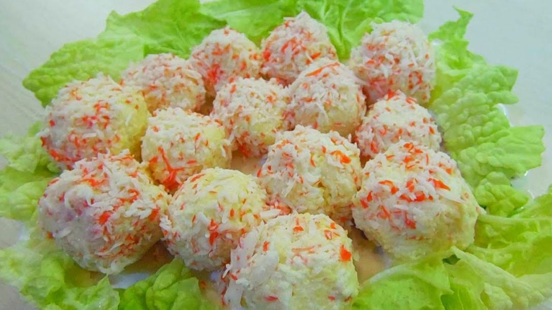 СЫРНЫЕ ШАРИКИ | закуска с крабовыми палочками и яйцом