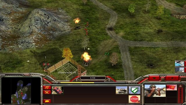 Command and Conquer - Generals Zero Hour Прохождение #8 ("2К" Кампания 3 да начнется Битва)