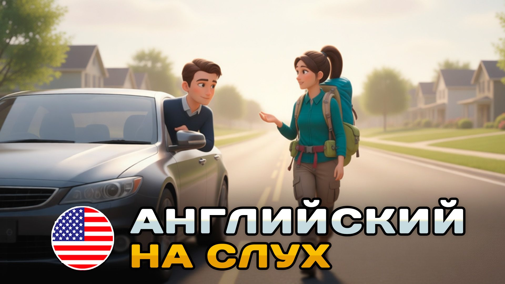 ПРОСТОЙ диалог на слух (A1-A2): Попутчица | Английский на слух 🎧