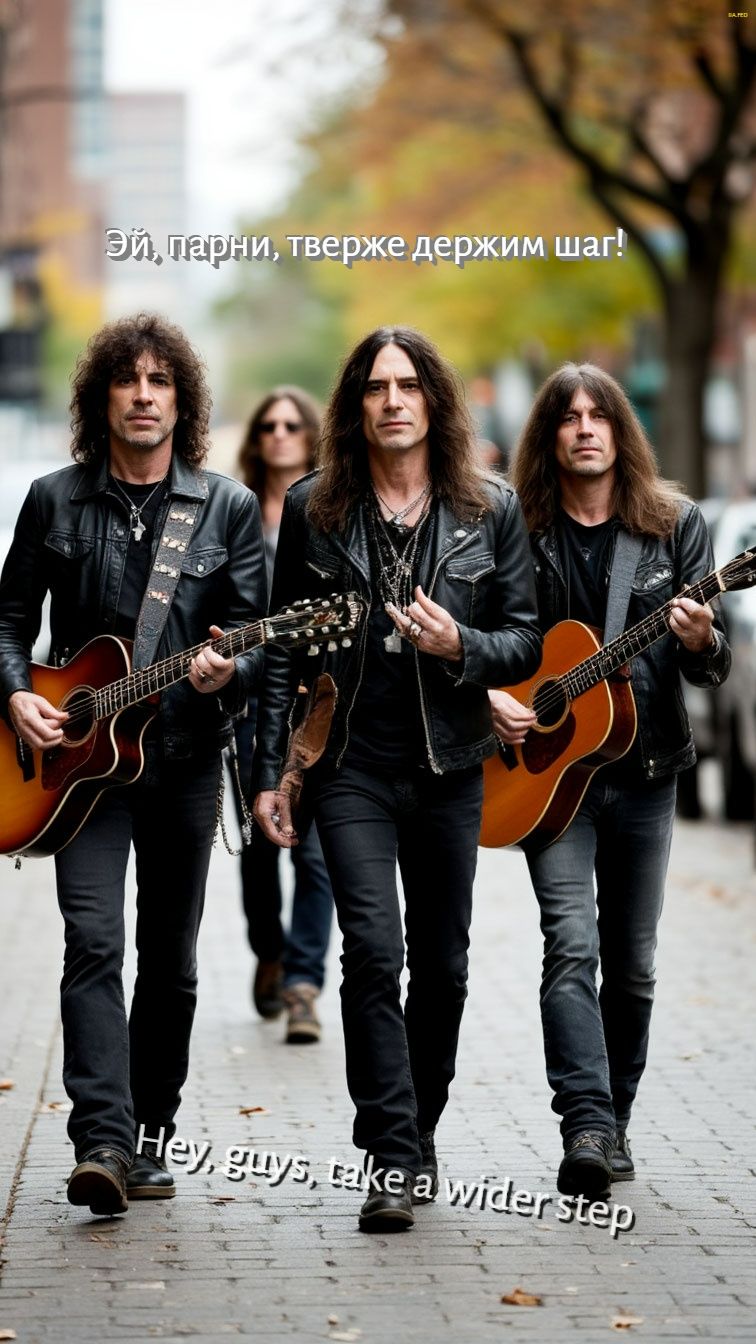 Эй, парни, твёрже держим шаг!