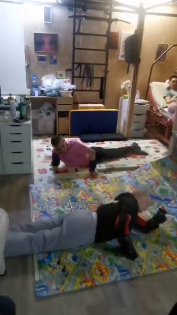 Лиза Крутских, совместная тренировка