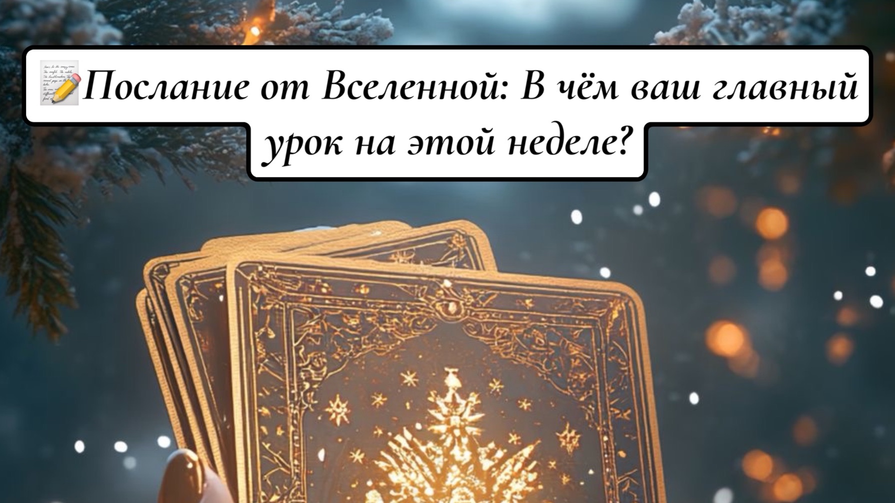 📝 Послание от Вселенной: В чём ваш главный урок на этой неделе?