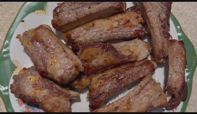 Жареные свиные рёбрышки | Дела житейские | Простая еда ! #мирувлечений