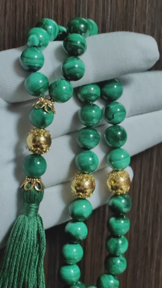 Четки из малахита 01/33 "Узор