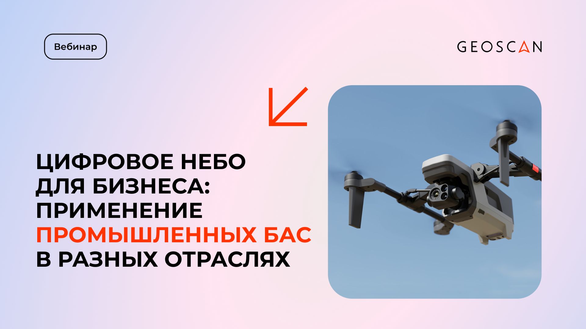 Вебинар «Цифровое небо для бизнеса: применение промышленных БАС в разных отраслях»