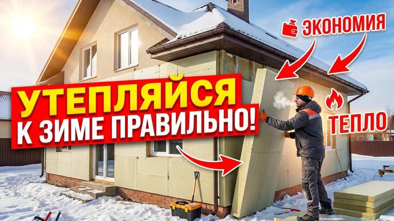 Утепление стен пенопластом