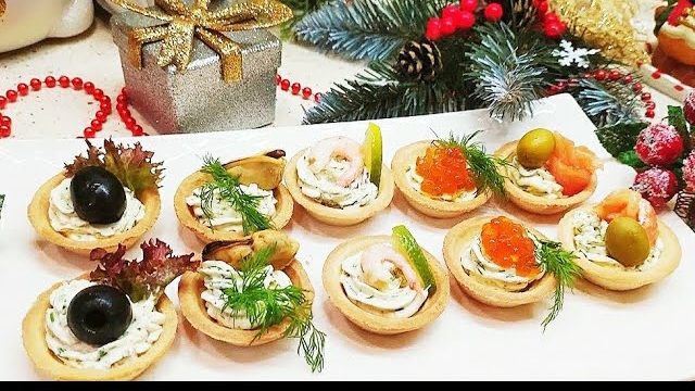 Шикарные тарталетки с разным украшением,на  Новогодний стол2026! 🎄🥂🍾